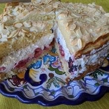 Easy Blitz Torte Recipe- Fast Cake with Cream and Fruit