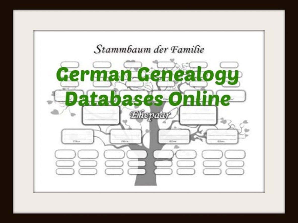 German Genealogy Databases Online -Find your German Family