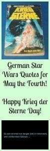 German Star Wars Quotes for May the 4th Krieg der Sterne Day!