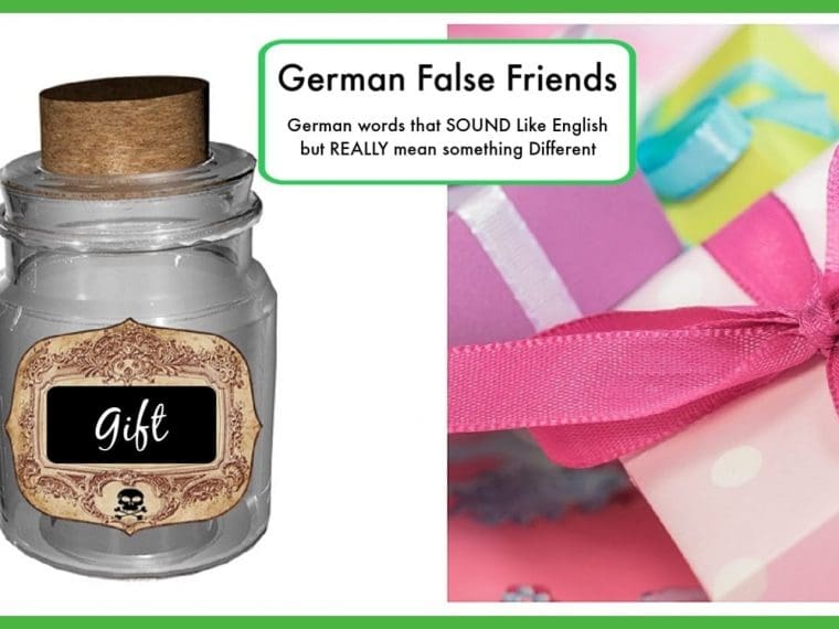 German False Friends List- German Words that SOUND like English