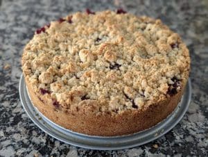 Mom's German Cherry Streusel Cake Recipe