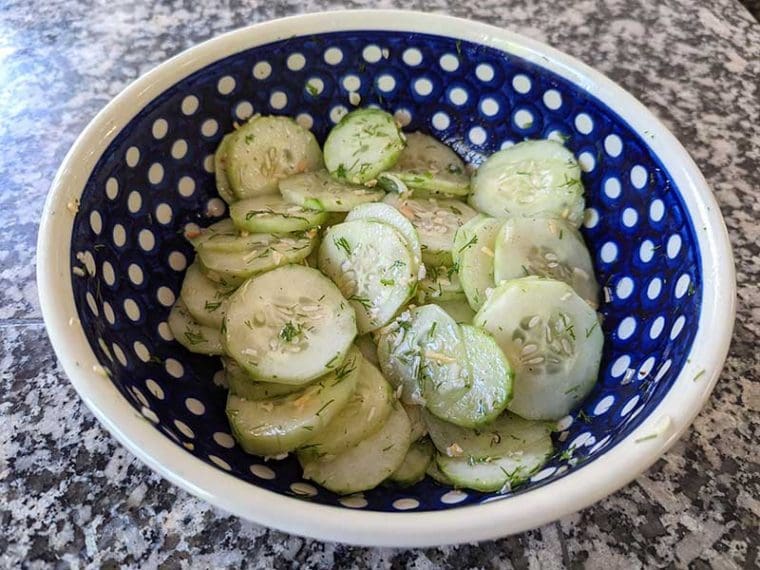 German Cucumber Salad Recipe- A Refreshing Summertime Recipe
