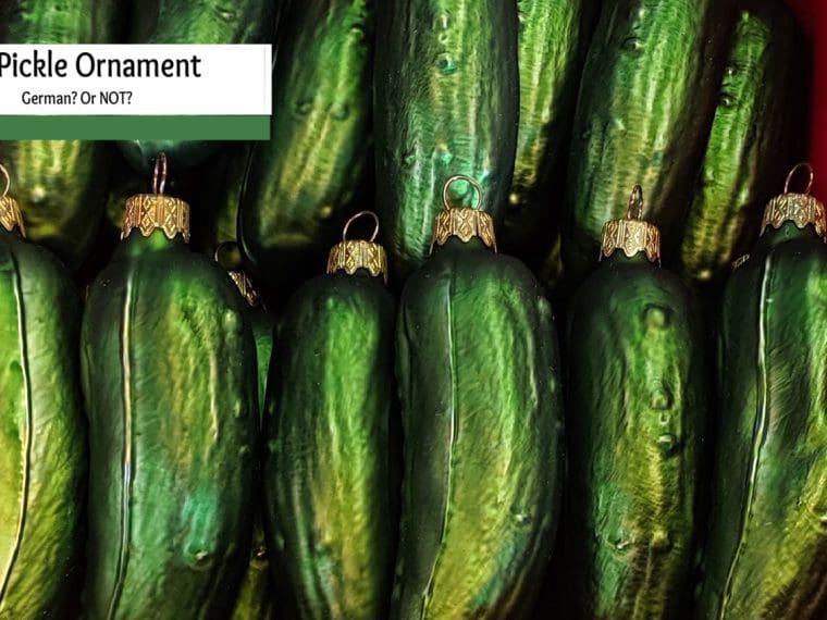 German Pickle Ornament Story- Pickles in Christmas Trees?