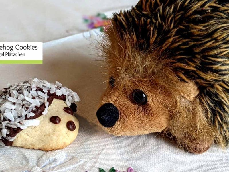 German Hedgehog Cookie Recipe- Fun Igel Plätzchen for Spring
