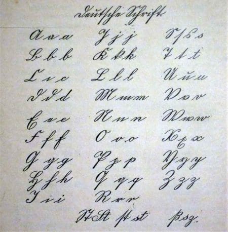 The History of Old German Cursive Alphabet and Typefaces