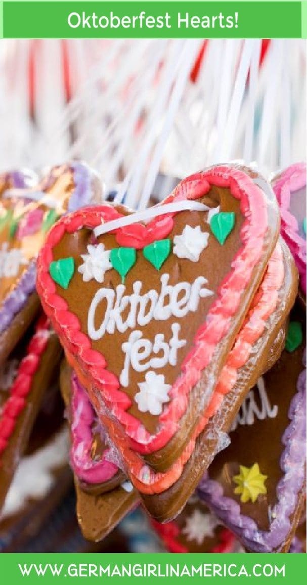 Gingerbread Hearts to Buy - Oktoberfest Heart Cookies for your Schatzi!