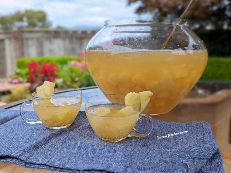 Easy Pineapple Punch Recipe -Ananas Bowle for Parties!