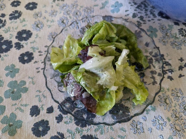 Oma's Simple Salad with Creamy German Salad Dressing